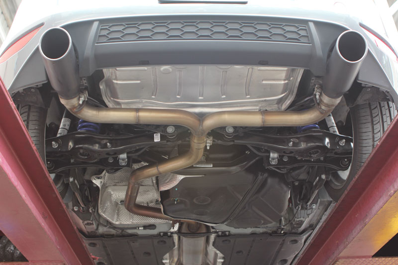 Custom MK7 Golf 1.8T exhaust with dual exit and GTI valance | VW Vortex ...