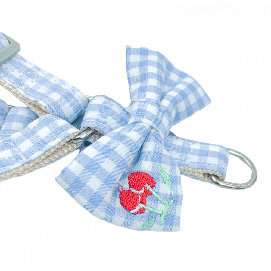 ANIKIA SKY Arnés ajustable para mascotas , celeste, talla M