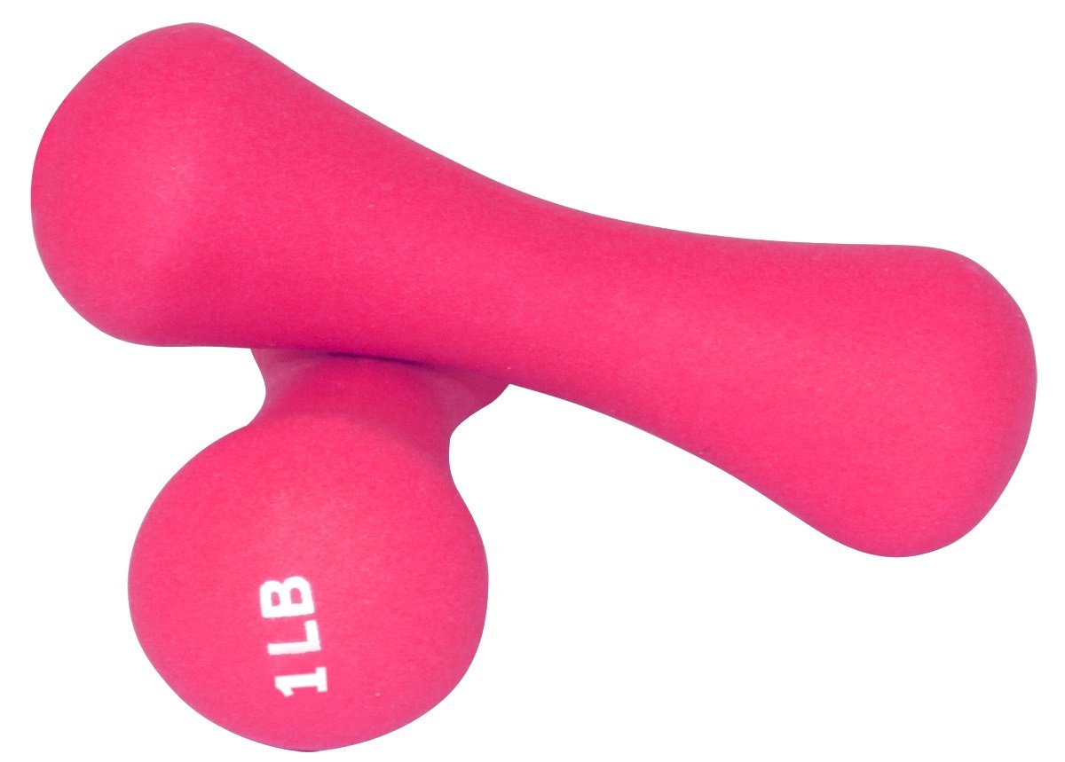 SET OF 2 Pink NEOPRENE DUMBBELL Hand Weights Home Fitness Workout ...