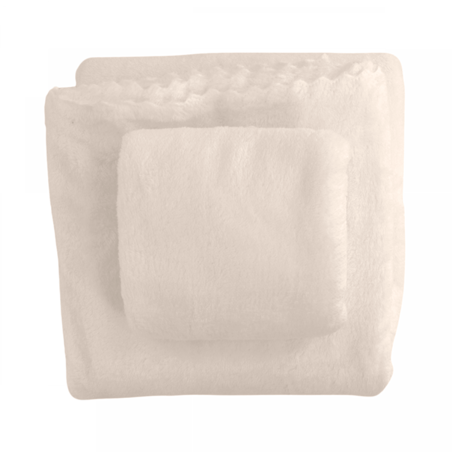 MAVI CREAM Set de toallas, 2 unidades , crema, liso, 140x73cm y 75x35cm