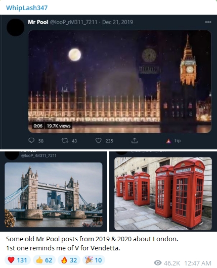 Some old Mr Pool posts from 2019 & 2020 about London | Conspiracy Daily ...