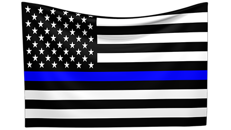 Las Banderas conmemorativas de la línea azul (Thin line) - Wiki Banderas