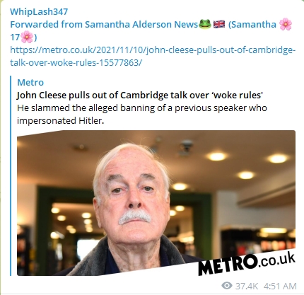 John Cleese pulls out of Cambridge talk over ‘woke rules’ | Conspiracy ...