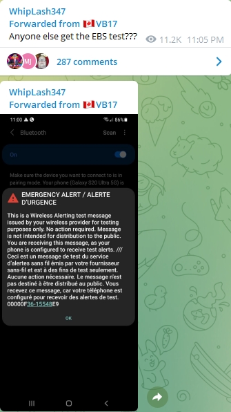 Anyone else get the EBS test | Conspiracy Daily Update