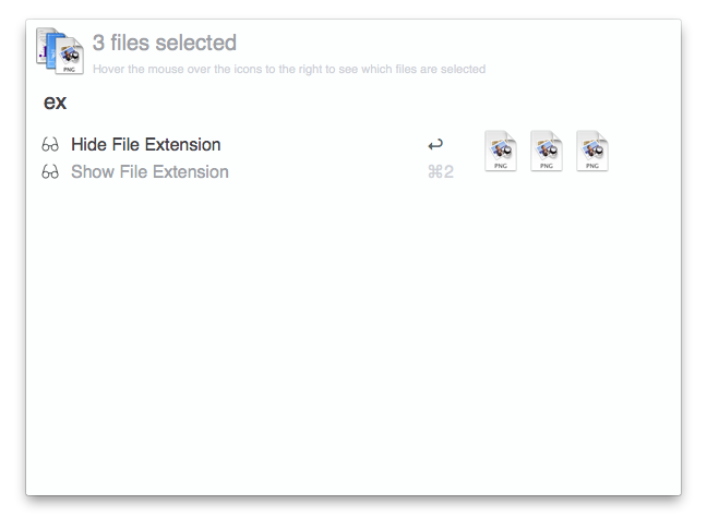 Show/hide file extensions - Share your Workflows - Alfred App Community ...