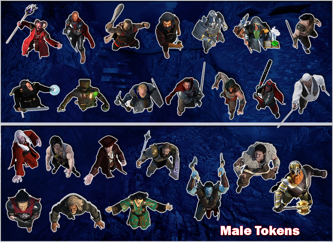 113 Fantasy Character tokens - Map alchemists | DriveThruRPG.com