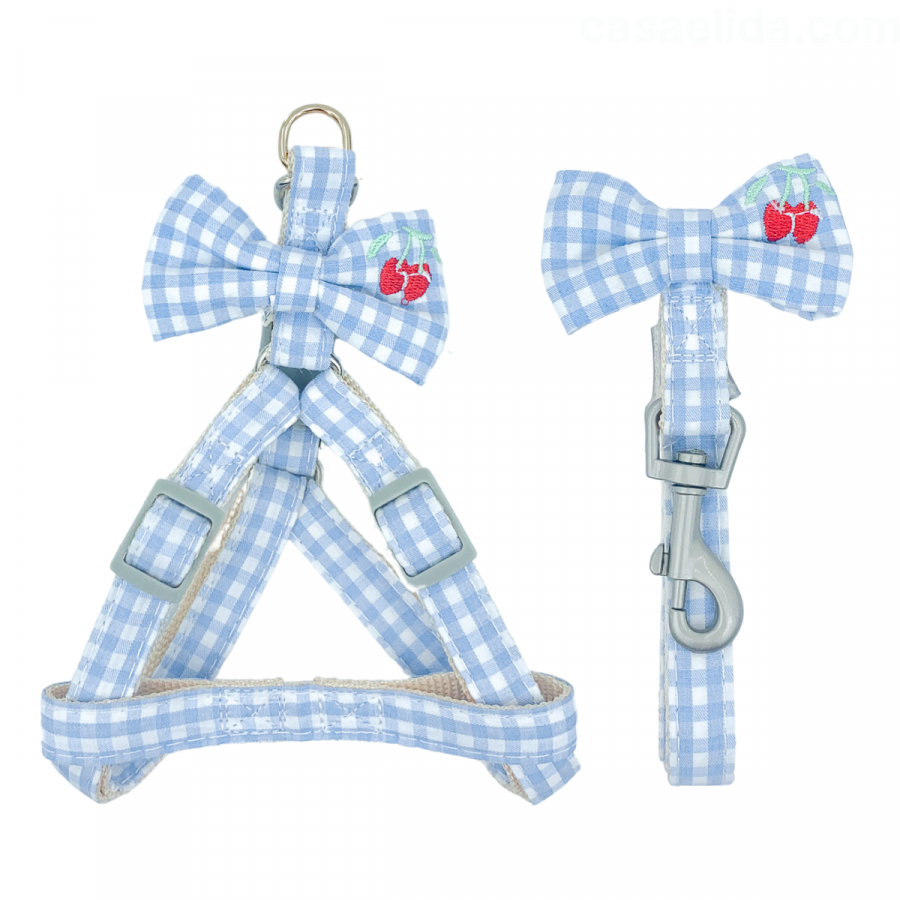 ANIKIA SKY Arnés ajustable para mascotas , celeste, talla M