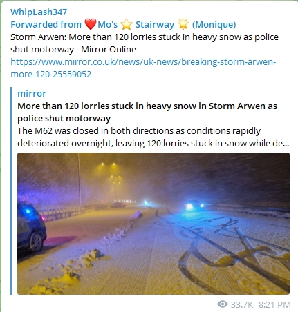 More than 120 lorries stuck in heavy snow in Storm Arwen as police shut ...