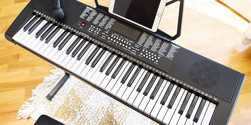 61-Key Beginners Electronic Keyboard Piano Set w/ 3 Modes, Microphone ...