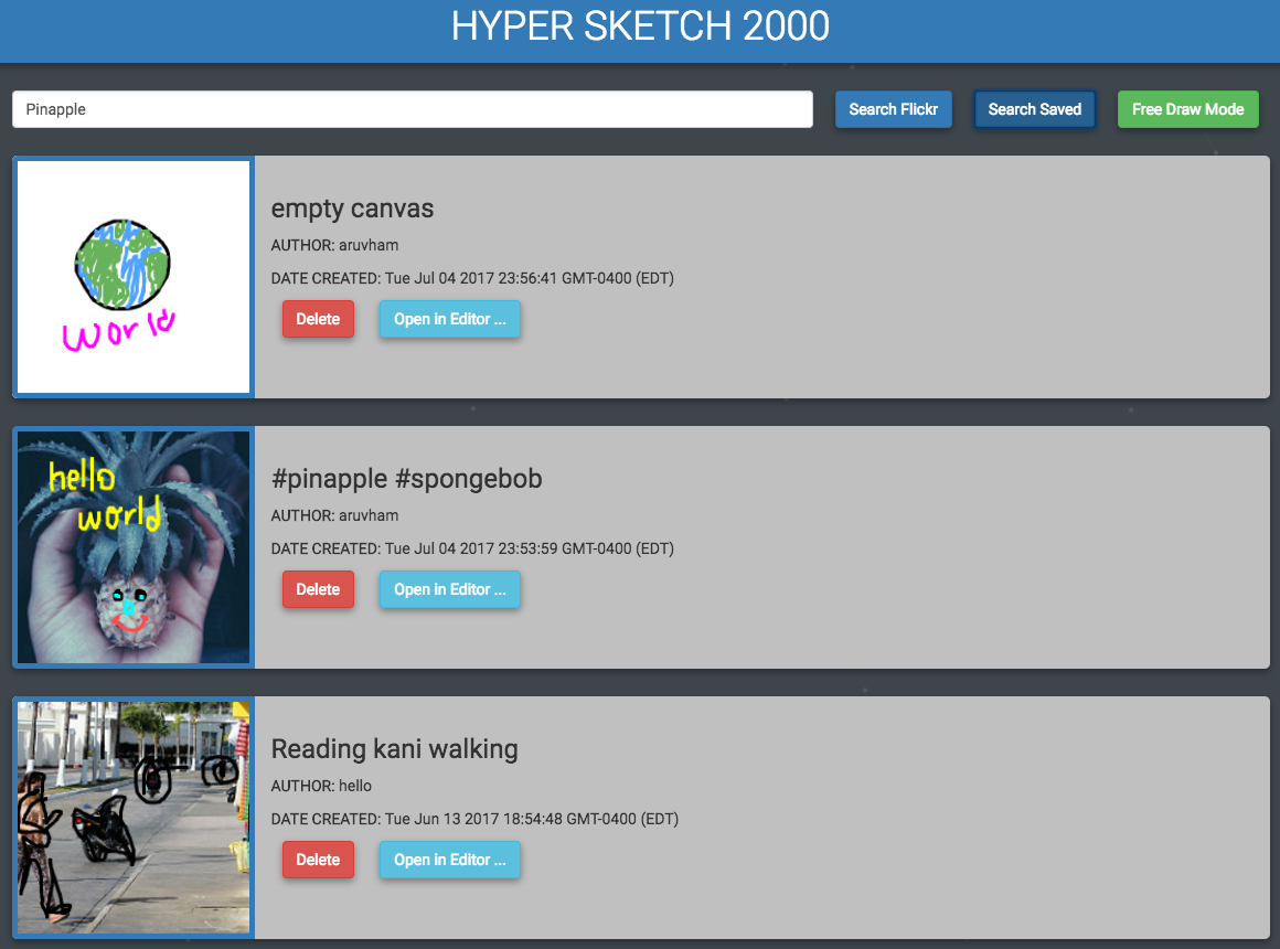 GitHub - aruvham/hyper-sketch-2000: Web app for drawing, editing and ...