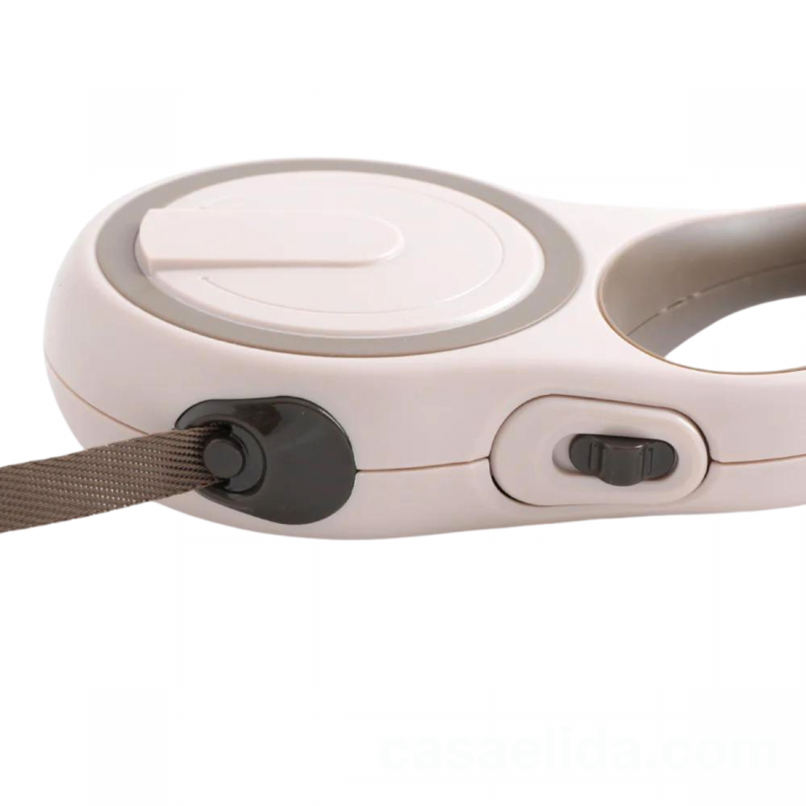 DASHIL Correa retráctil para perro , beige, 5 metros