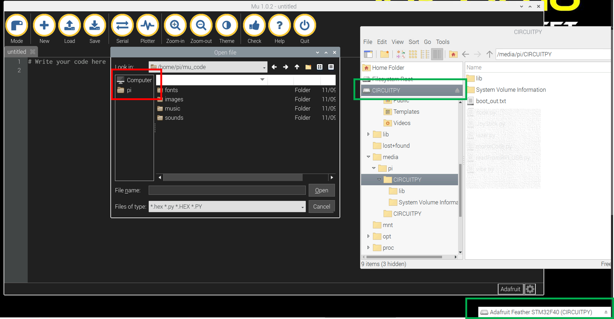 [SOLVED] MU Editor doesn't recognized connected drive - Raspberry Pi Forums