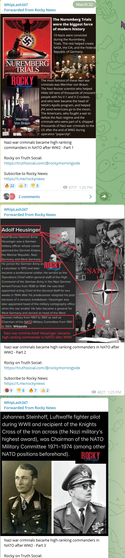 Nazi war criminals became high ranking commanders in NATO after WW2 ...