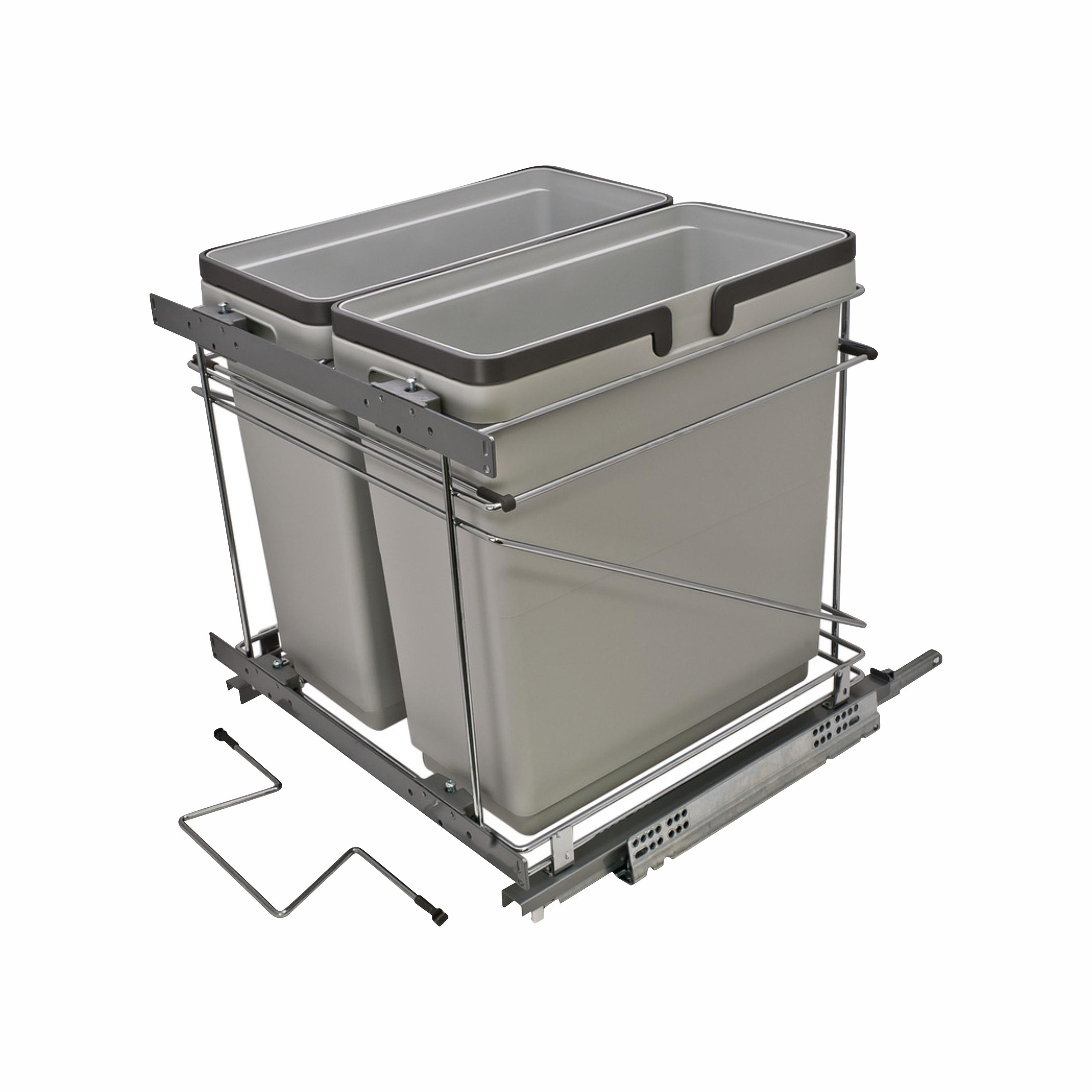 Salice 21" Soft Close Heavy Duty Recycle Waste Trash Pull Out Gray ...