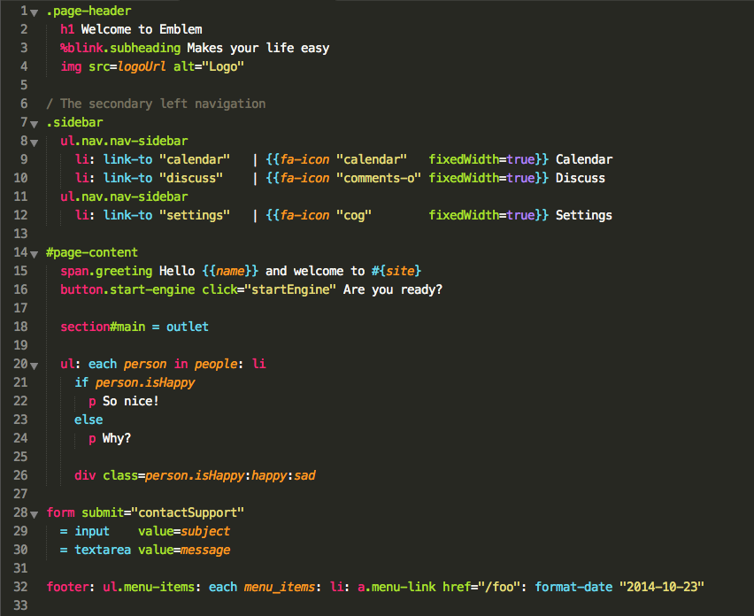 GitHub - johanobergman/sublime-emblem-syntax: Syntax highlighting for ...