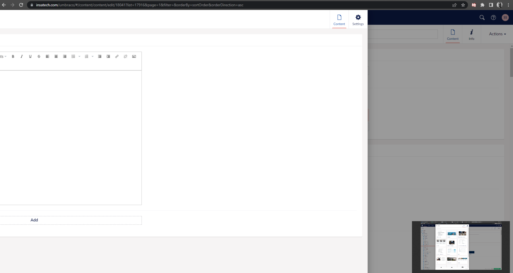 Modal when adding content is displaced · Issue #13742 · umbraco/Umbraco-CMS · GitHub