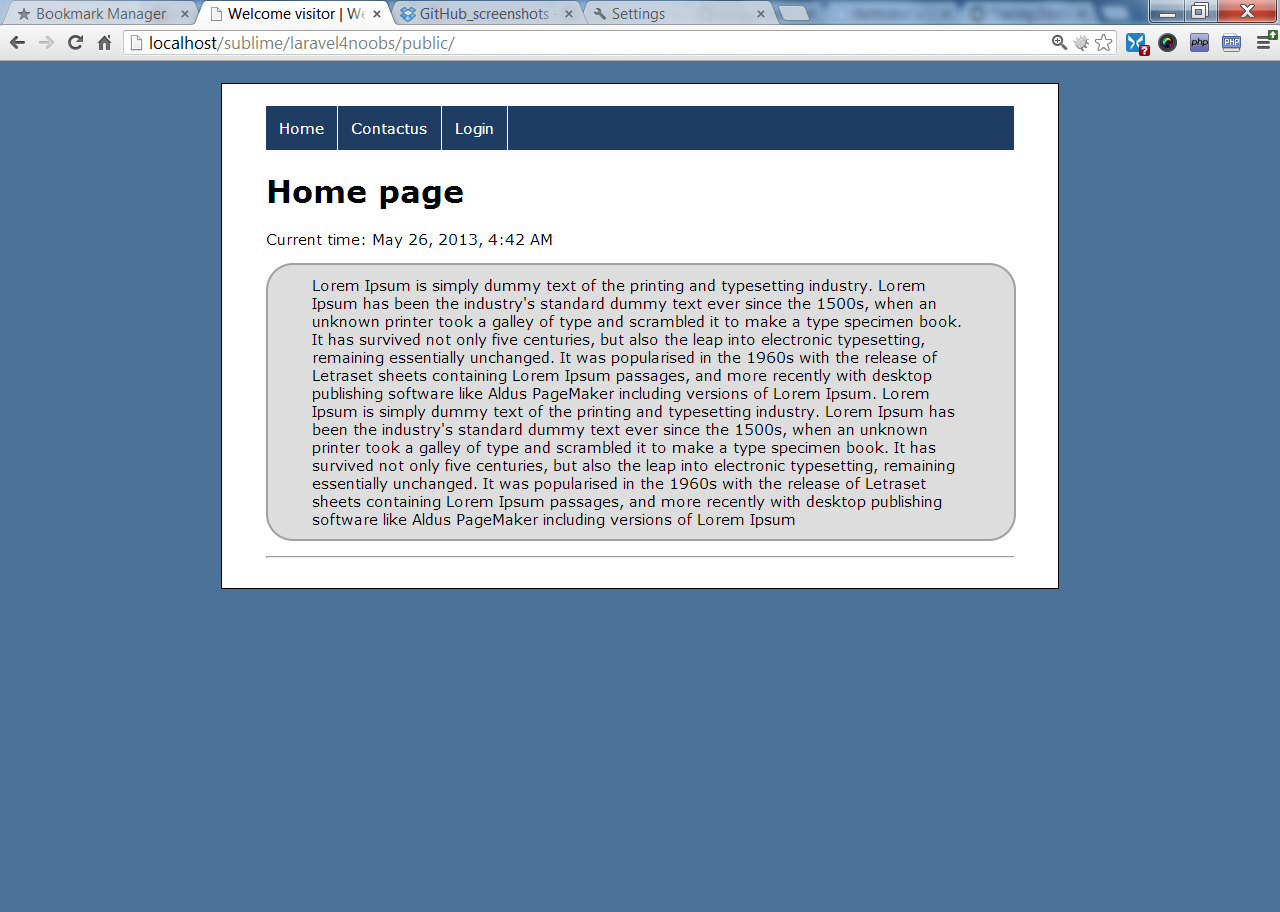 GitHub - tournasdim/Laravel4noobs: Skeletons of web-applications build on top of Laravel 4 ...