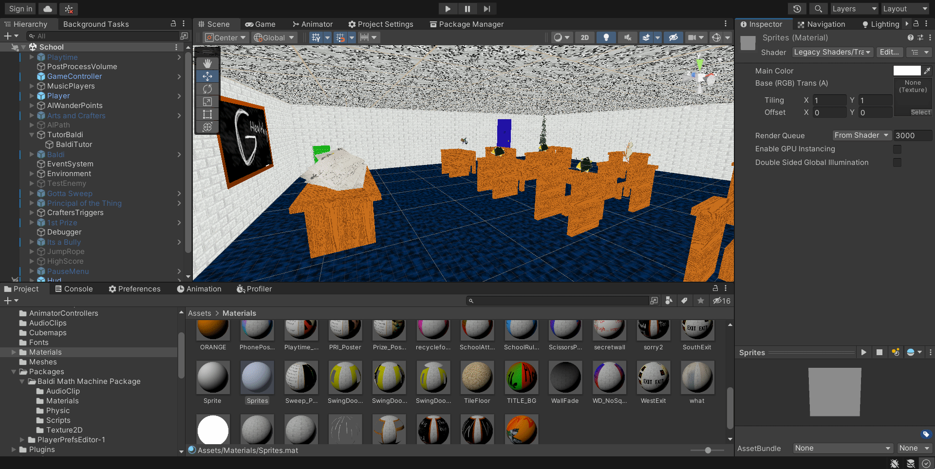How to make sprites affected by fog and lightning [Baldi's Basics ...