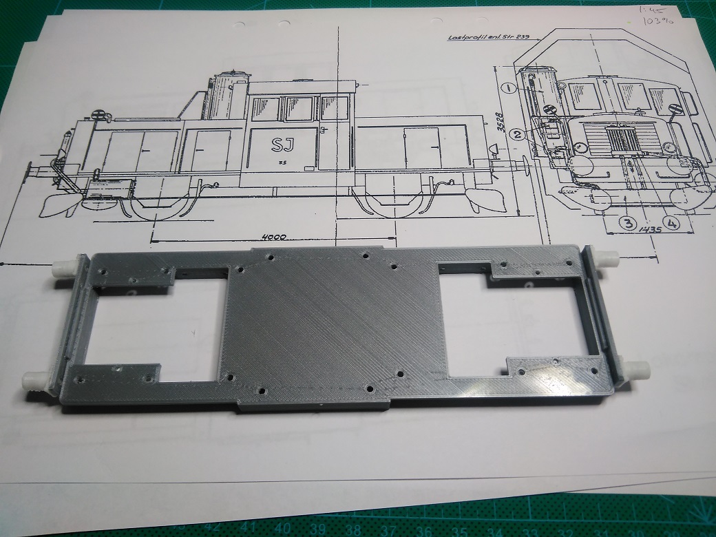 SJ Locomotor Z49, 3D-printed model, a long story - 0 Gauge in English ...