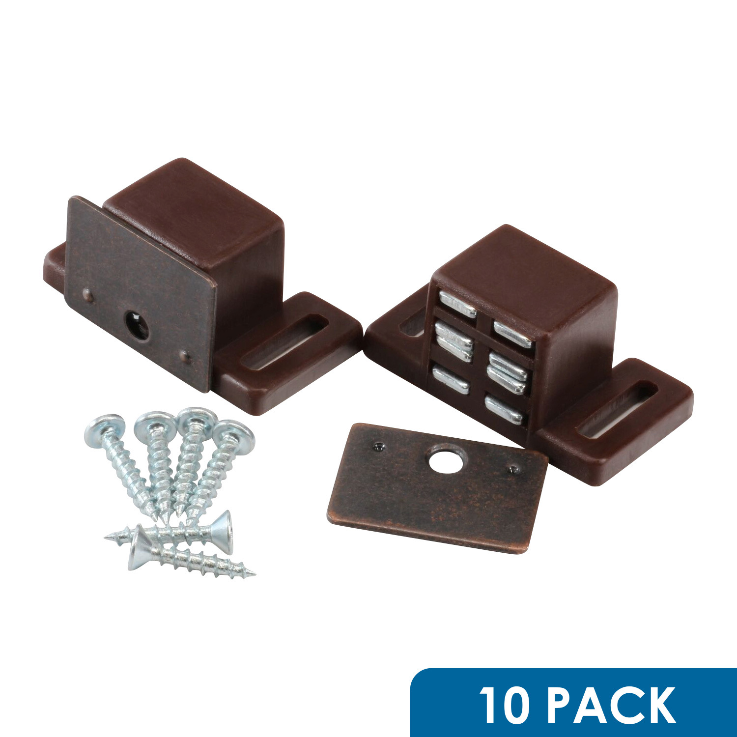 Rok Hardware Heavy Duty High Magnetic Cabinet Door Catch Latch, Brown ...