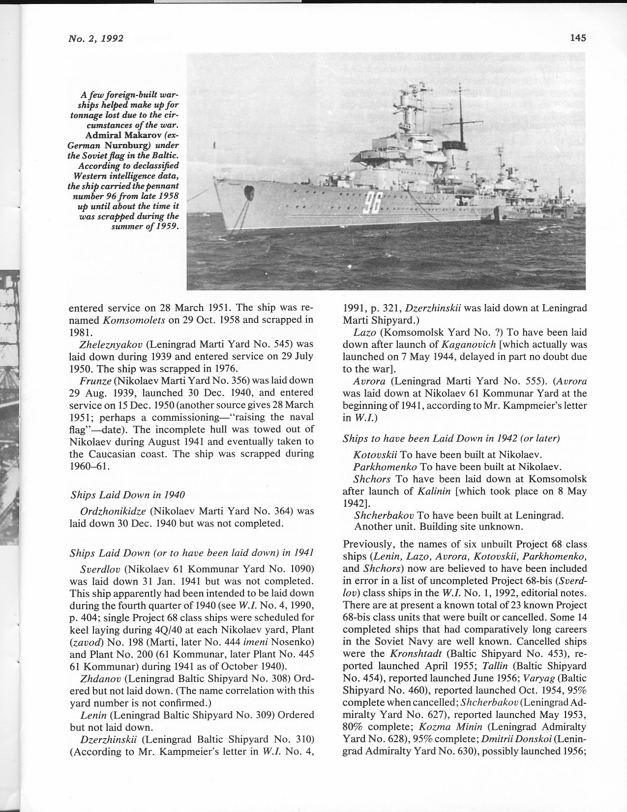 The fate of Stalin’s Naval Program – Battleships & Knights