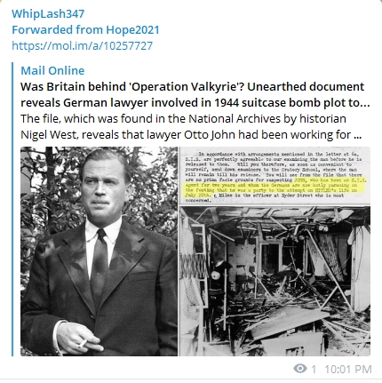 Was Britain behind ‘Operation Valkyrie’ Unearthed document reveals ...