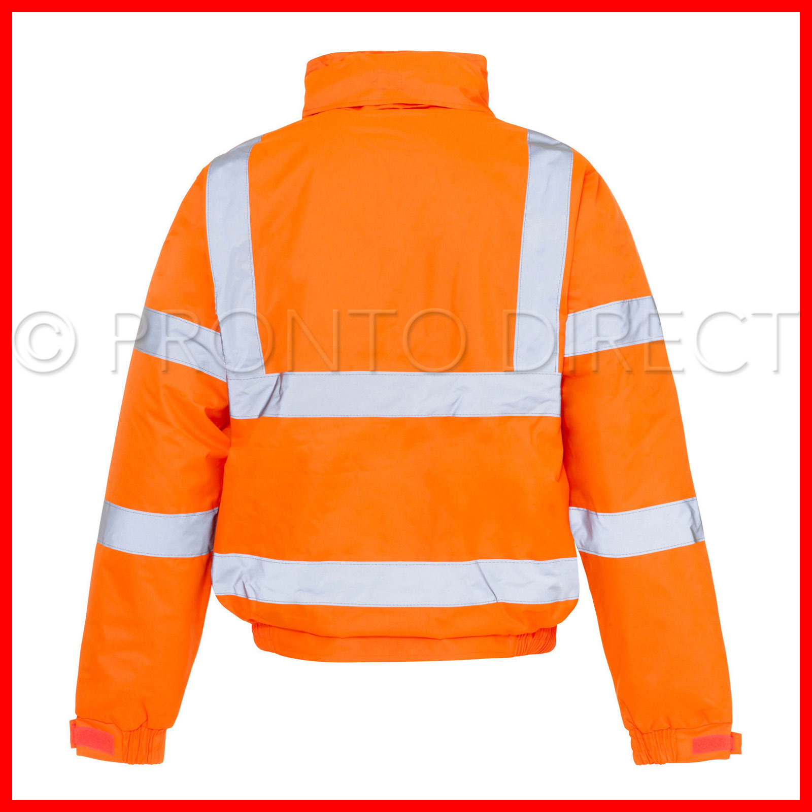Yellow Hi Vis Bomber Jacket High Viz Visibility Storm Safety Work Coat ...