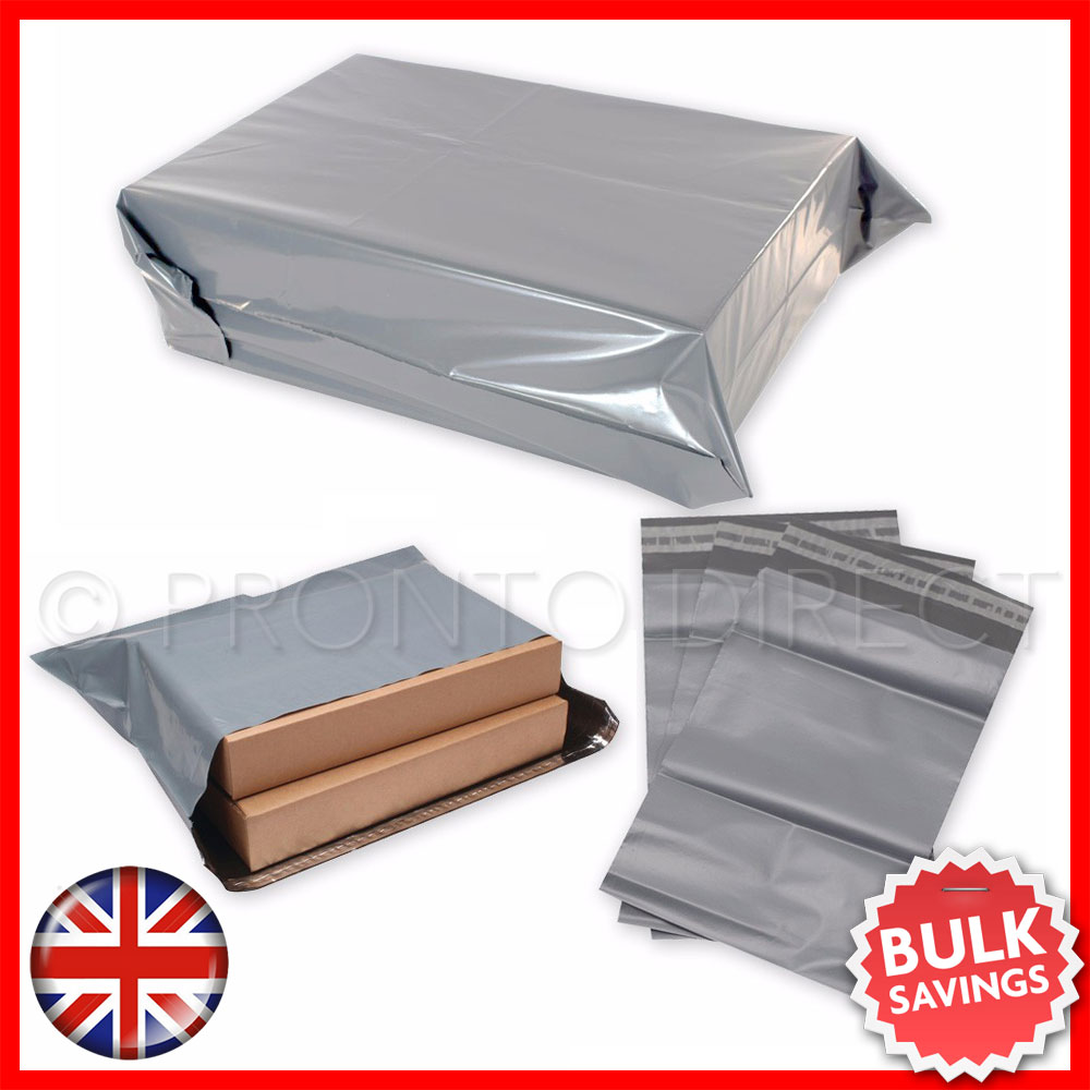 Strong Grey Mailing Post Bags Postage Poly Mail Self Seal Postal Bag ...