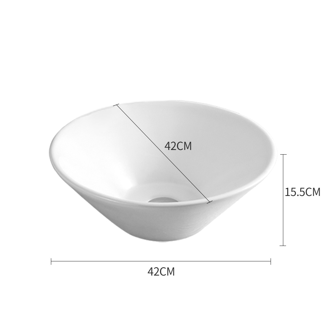 Ceramic Basin Bathroom Hand Wash Bowl Sink Vanity High Gloss Above ...