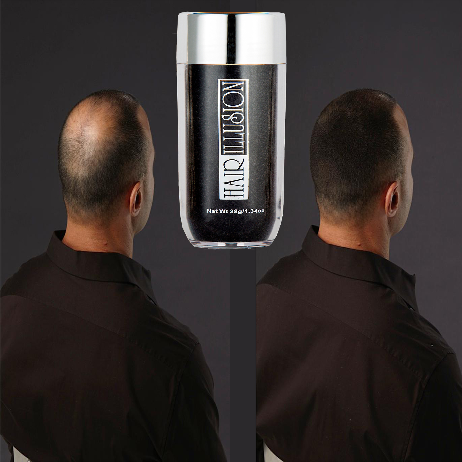 5x Hair Thickening Fibers by HAIR ILLUSION Bald Thinning Scalp ...