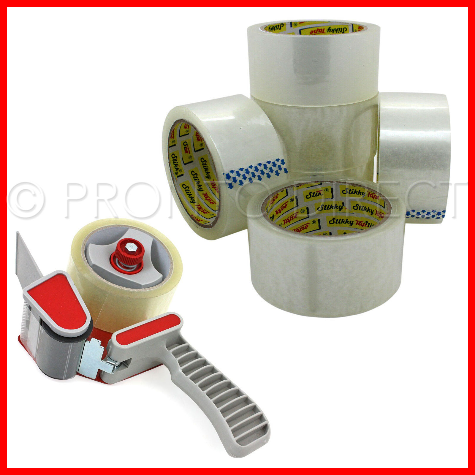 Low Noise Parcel Packing Tape Brown Clear 48mm x 66M Premium Stikky ...