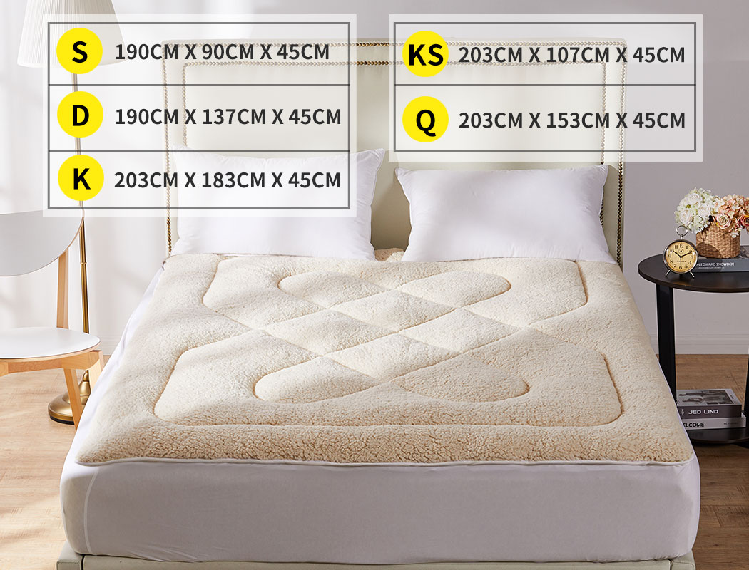 100% Wool Underlay Reversible Mat Pad