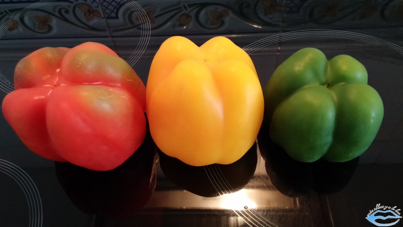 Guarnición de tres colores – entre obleas y a lo loco