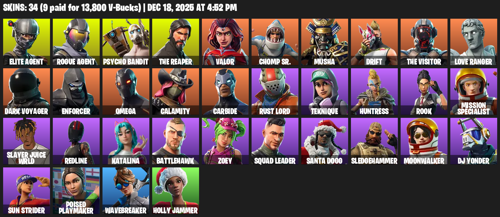 Buy PC/XBOX/PSN 34 Skins | OG STW | Elite Agent | The Reaper | Omega ...