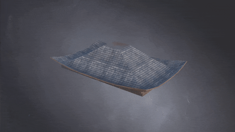 Blender Geometry Nodes - 3Dt Japanese Roof Generator Procedural