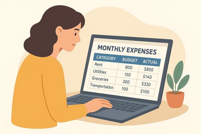 Monatliche Ausgabenverwaltung mit Calc Dashboard erstellen