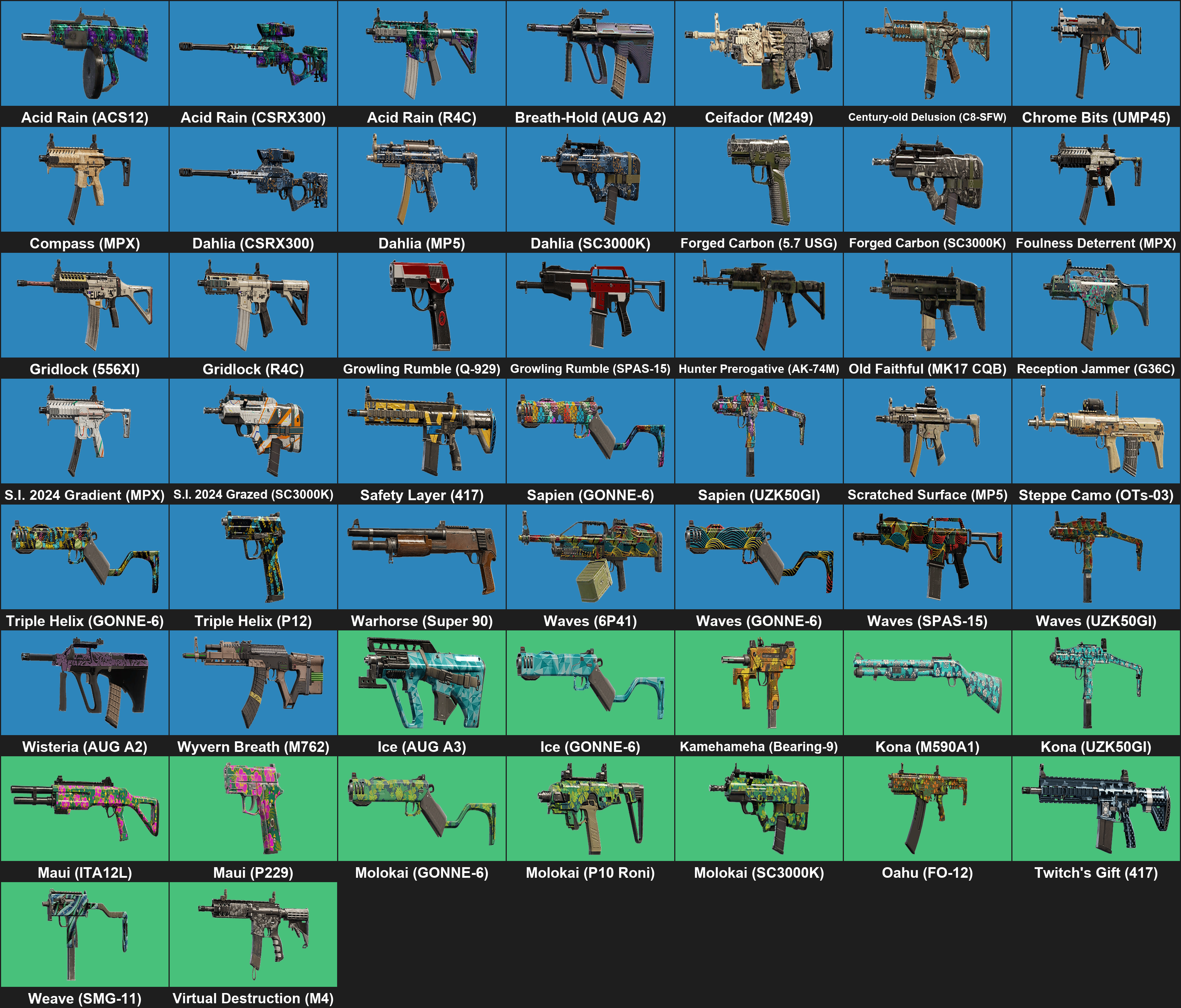 Buy 【PC/PSN/XBOX】149 Skins | 18 Black Ice | 2 Elites | 3 Universals ...