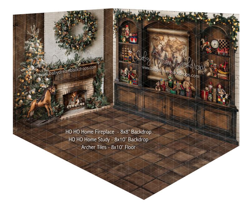 Fabric Room HO HO Home Fireplace + HO HO Home Study + Archer Tiles ...