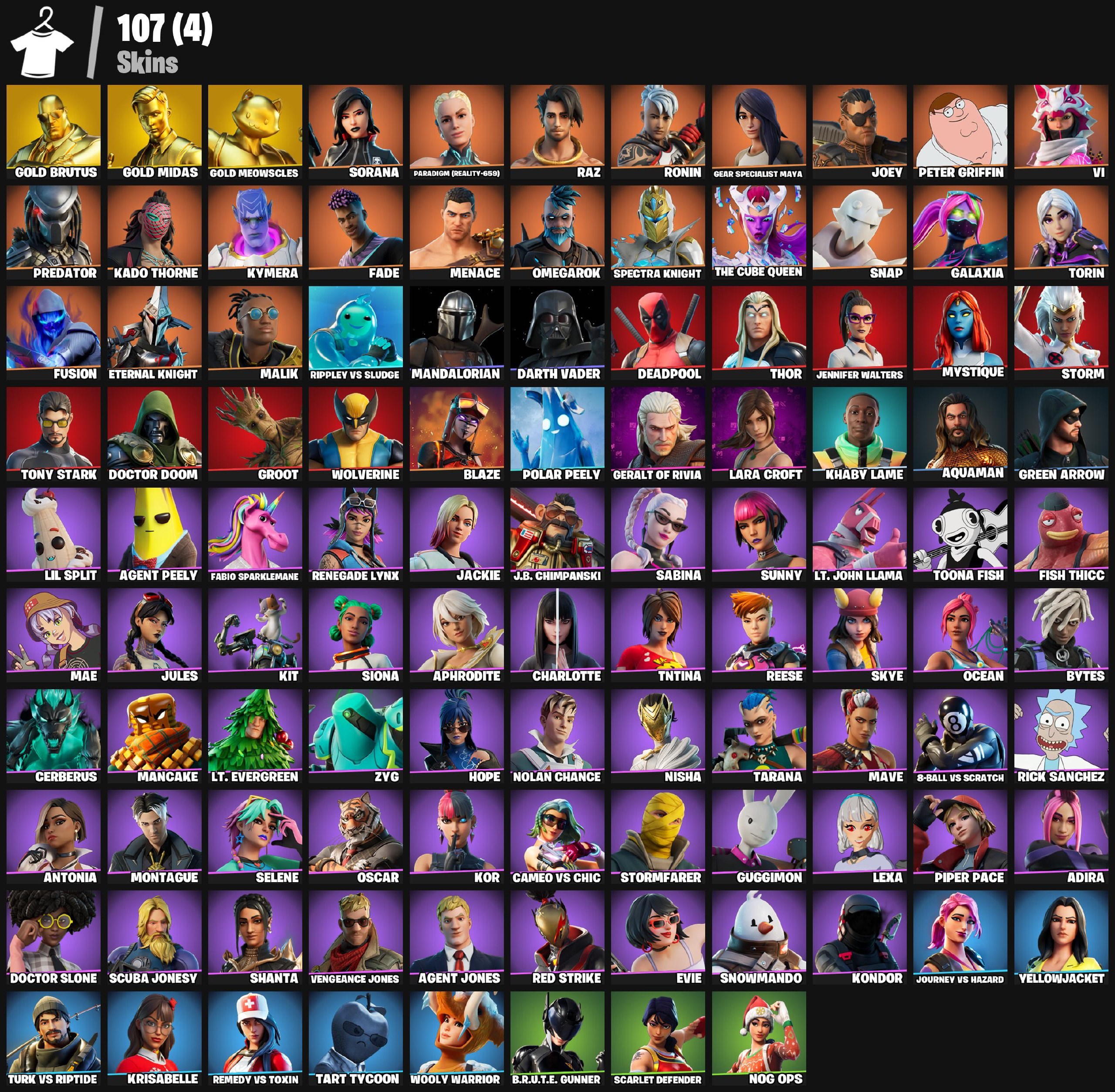 Buy 【107 SKINS】 (PC) NOG OPS | GALAXIA | FUSION | . GUNNER | DEADPOOL ...