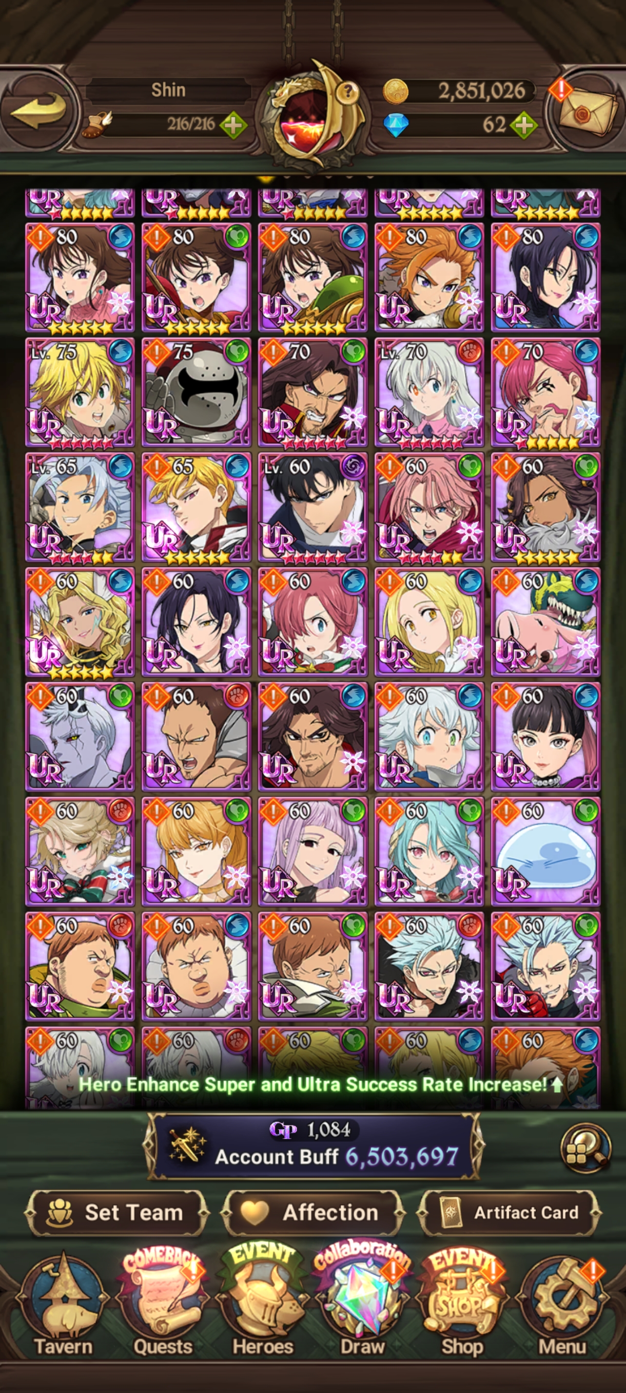 Buy [ASIA] 2 LR, 215 UR HEROES! - LEVEL 114 - 62 DIAMONDS - ACCOUNT ...