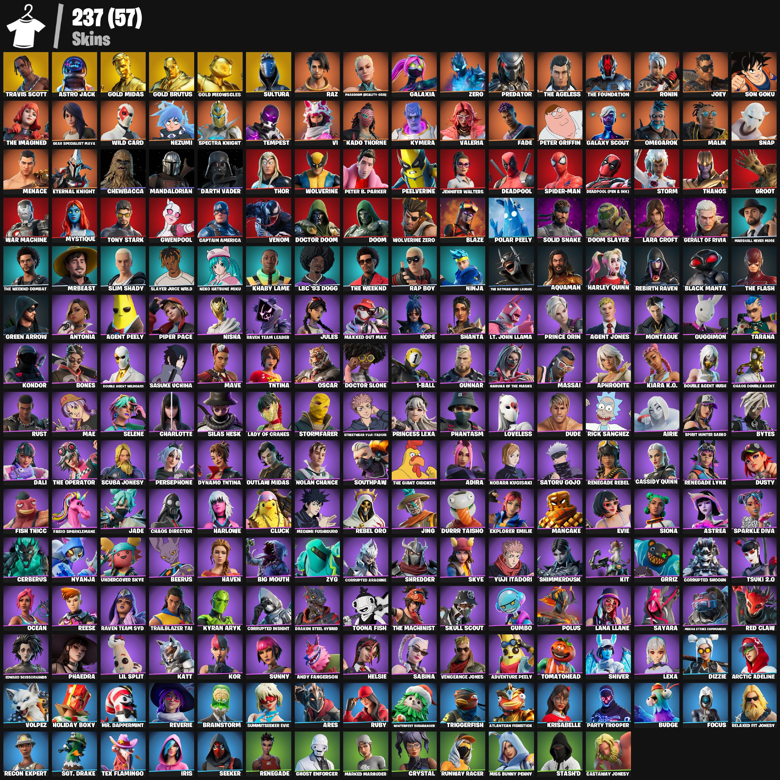 Buy 【237 SKINS】 (PC/PSN/XBOX) TRAVIS SCOTT | ASTRO JACK | LEVIATHAN AXE ...