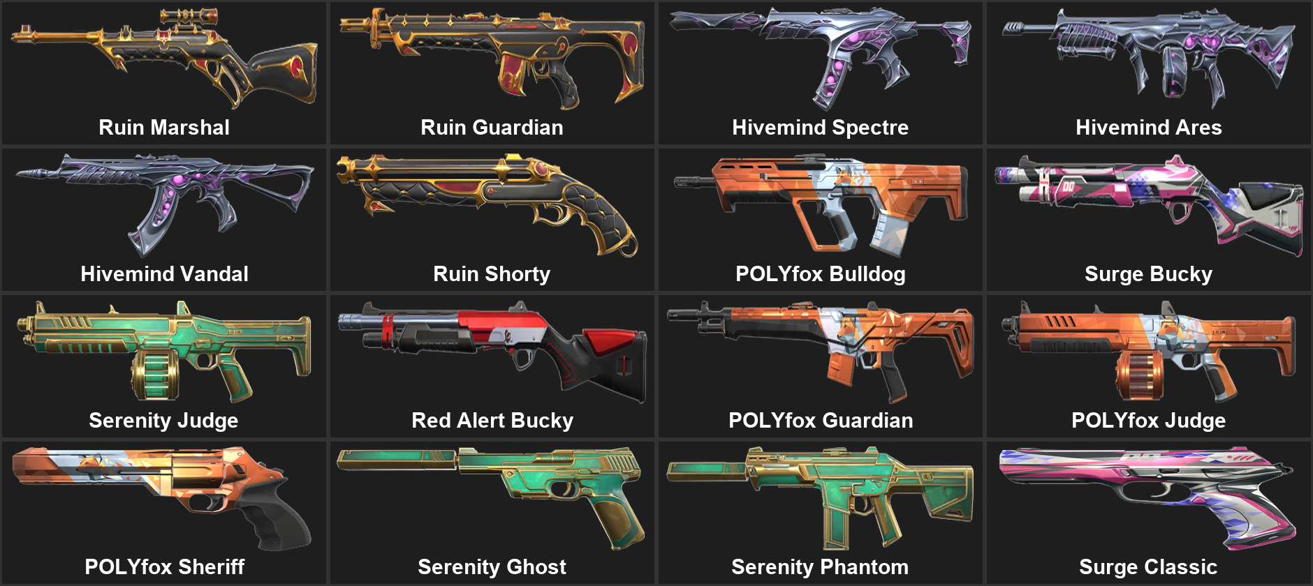Buy EU 【16 SKINS】 Ruin Marshal | Ruin Guardian | Hivemind Spectre ...