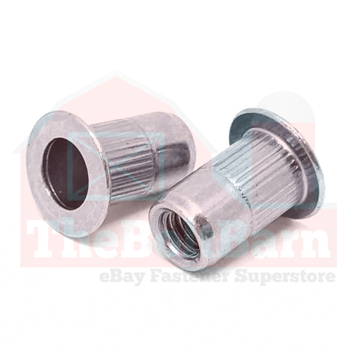 3/8"-16 Aluminum Large Flange Knurled Body Rivet Nut Plain Long (Pick ...