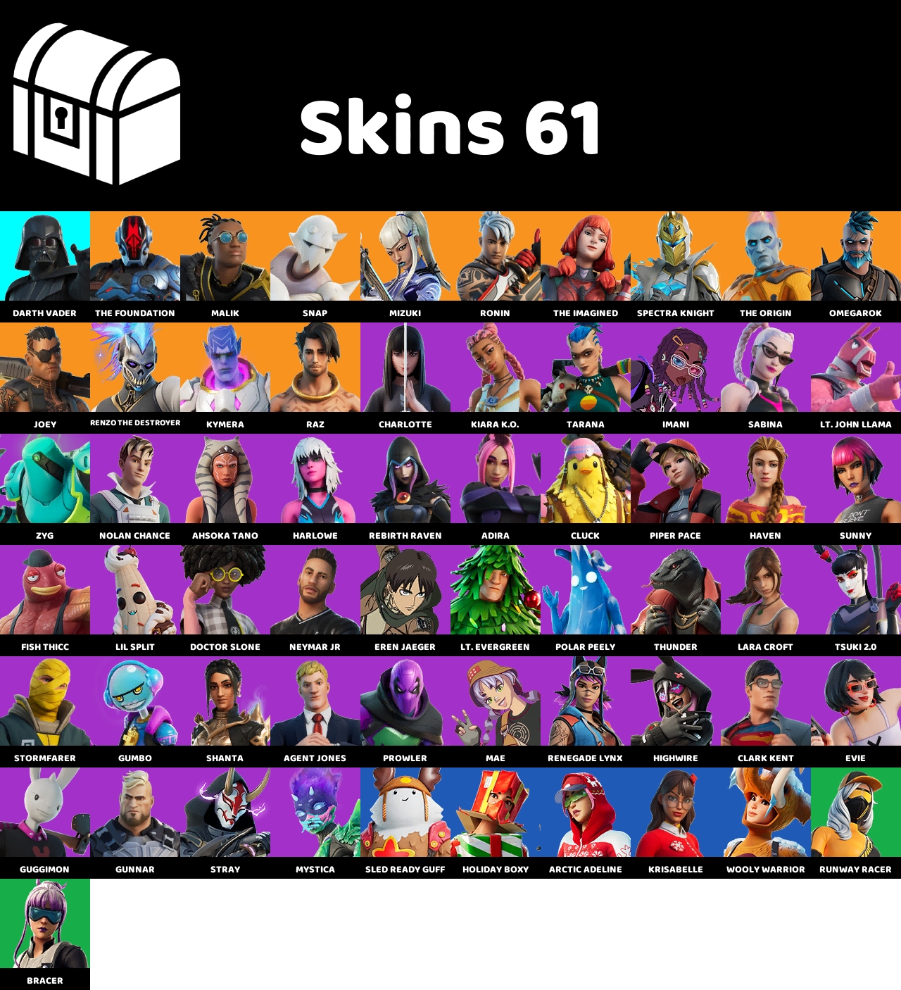 Buy 【61 TOP SKINS】[PC•PSN•XB]| 3350 VB| Darth Vader, Spectra Knight ...