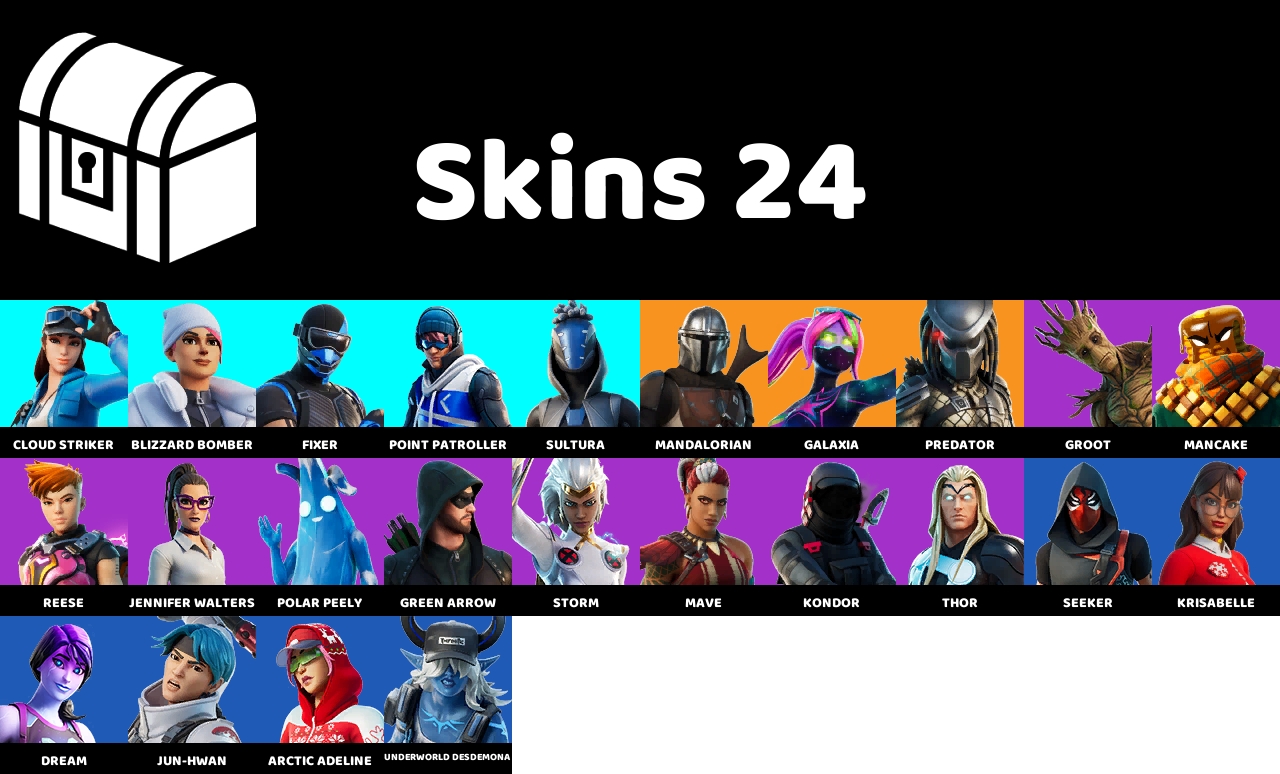 Buy 【24 TOP SKINS】[PC•PSN•XB]| Point Patroller, Blizzard Bomber, Cloud ...