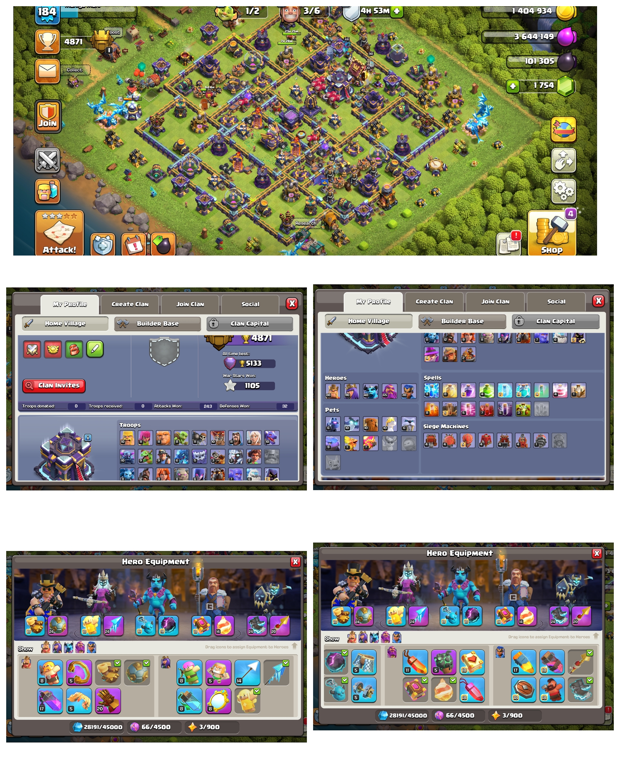 Buy Th15 | Hero 88-90-65-38 | Max Defence | Wall Good | Equipment 10 ...