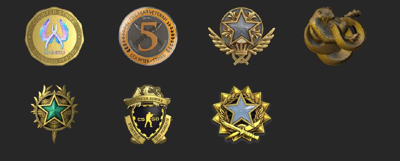 Buy 7 MEDALS丨2017 | 2020 | 2021 | RIPTIDE | LOYALITY | Global Offensive ...