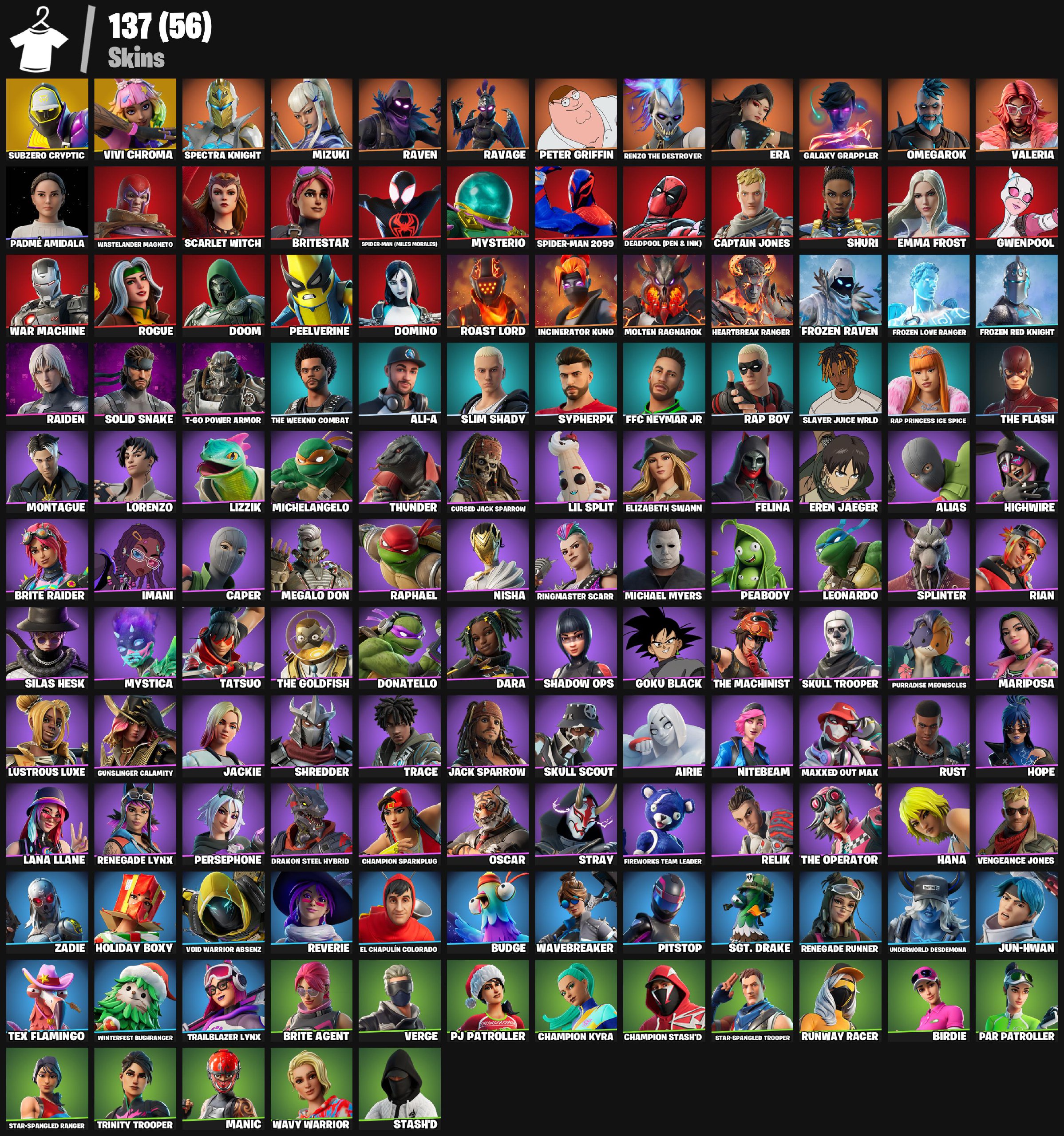 Buy 【137 SKINS】 (PC) SKULL TROOPER | RAVEN | RAVAGE | BIRDIE | MANIC ...