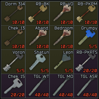 PVE | 16 Best Keys Package | 7 marked keys + Ref keys + Labs keys ...