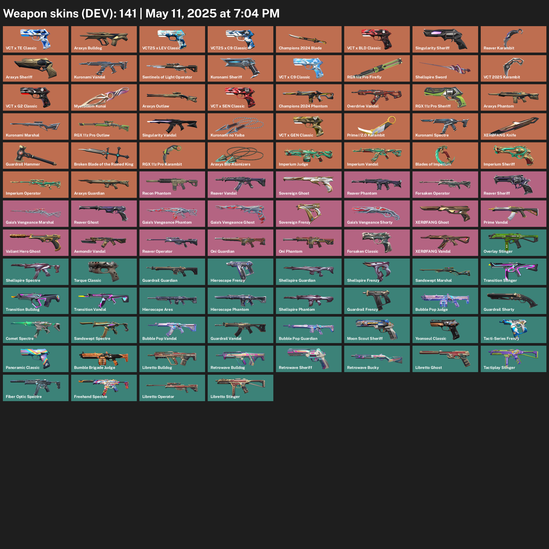 Buy [KR] 141 Skins | 14+ Knife | Inv. Value 118075 VP | VCT x TE ...